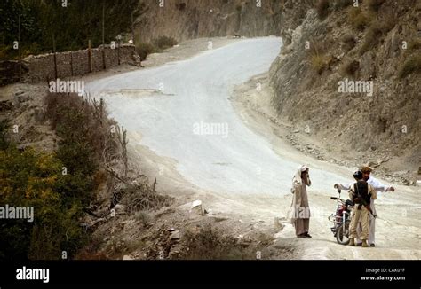 Oct 03 2007 Khost Afghanistan An Afghan National Soldier Stops