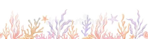 Drawn Seaweed Border Stock Illustrations 1 034 Drawn Seaweed Border