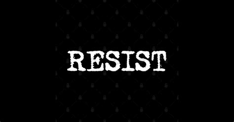 Resist White Retro Typewriter Font Resist Sticker Teepublic