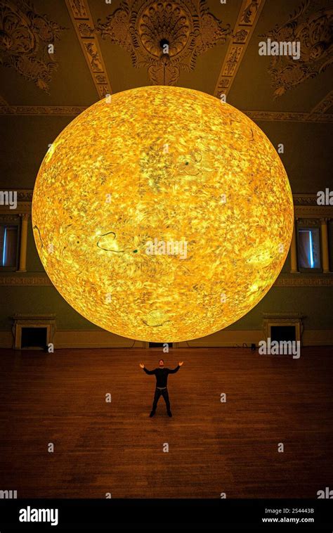 Luke Jerram The Artist Behind Gaia Museum Of The Moon And Mars During The Unveiling Of His