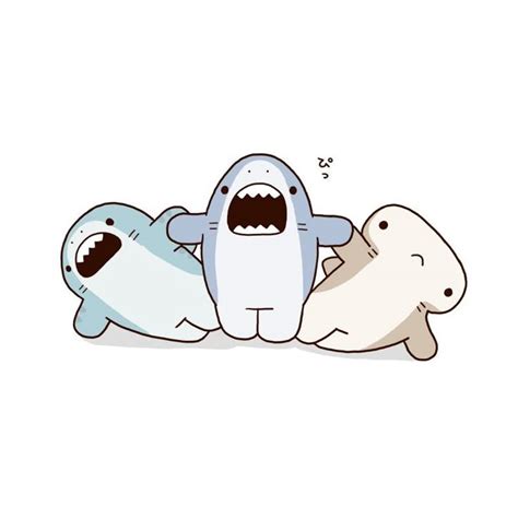 ボード「cute Shark」のピン サメ イラスト かわいい イラスト 手書き かわいいイラスト