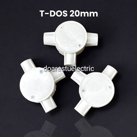 Jual T Dus 20mm 3 Cabang Instalasi Listrik Te Dos Putih 3 Jalur T Dos 3 Lubang Te Dus Dexta