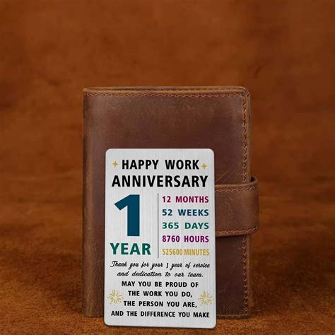 Richesele 1 Year Service Work Cards 1 Year Work Anniversary Card 1