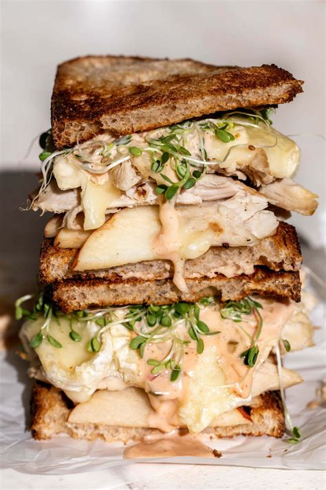 Turkey Apple And Brie Open Face Sandwich Cooking With Cocktail Rings