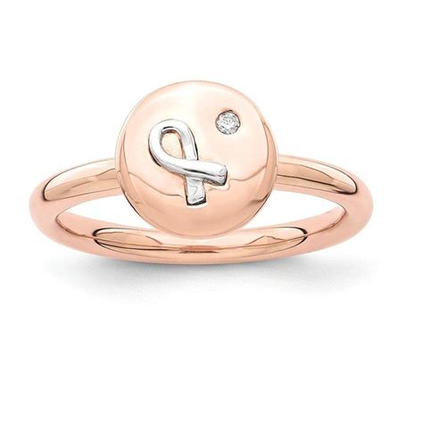 Sterling Silver 14k Rose And White Plated Stackable Expressions