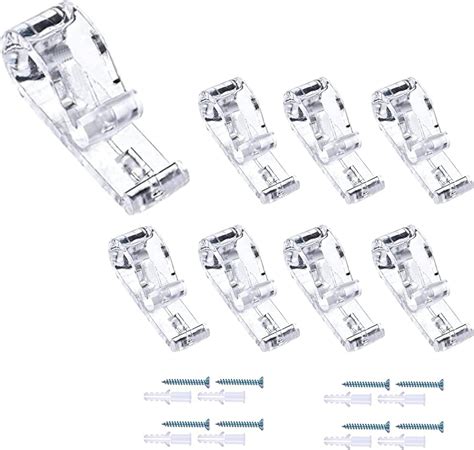 Yafiygi 8pcs Roller Shade Safety Chain Retainer And Cord Guide Clear Fixation Hooks