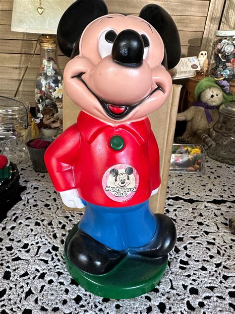Vintage Plastic Mickey Mouse Bank Etsy