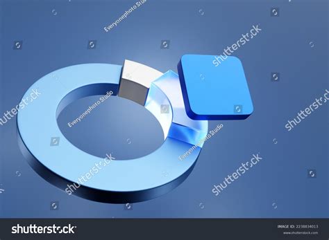 Blue Pie Chart Several Divisions Place Stock Illustration 2238834013 Shutterstock