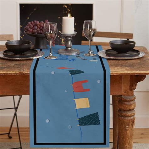 Chdqwer Laundry Room Wash Dry Iron Fold Table Runner Coffee Table