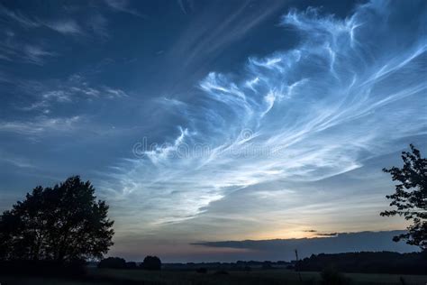 Noctilucent Clouds For Stunning Night Illustrations Stock Illustration