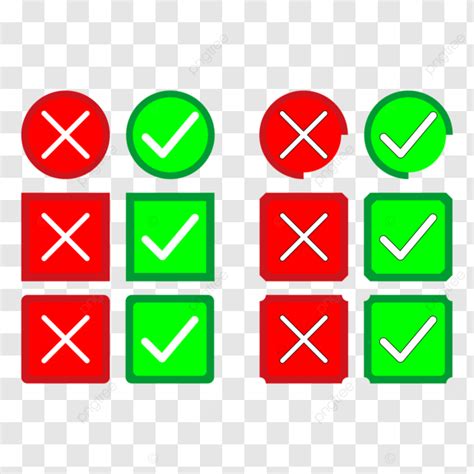 Check Positive And Negative Elements Vector Checks Symbol Icon Png