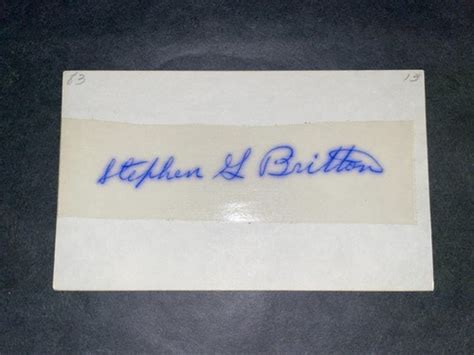 1913 Pirates Stephen Gil Britton Signed 3x5 Js Died 1983 Ebay