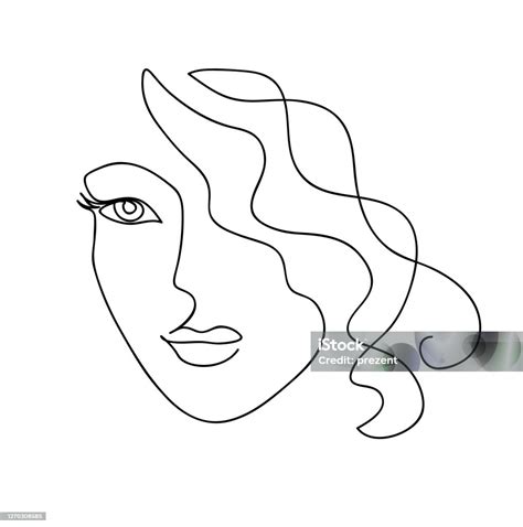 Woman Drawing Outline