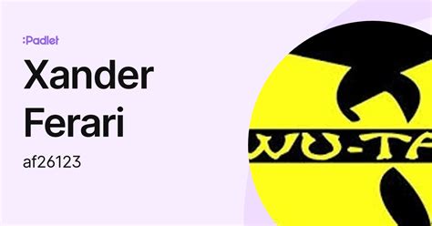 Xander Ferari Af26123 Profile Padlet