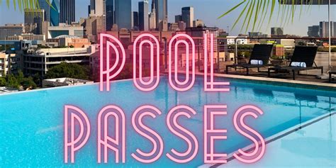Splash Pass Rooftop Pool Day Pass Canvas Hotel Dallas 1325 Botham
