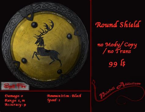 Second Life Marketplace Pa Round Shield 5