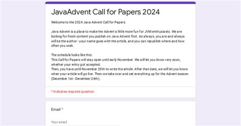 Javaadvent On Linkedin Javaadvent Call For Papers 2024