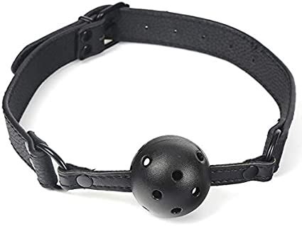 Eroticave Leather Bdsm Bondage Mouth Ball Gag Restraint Black Amazon