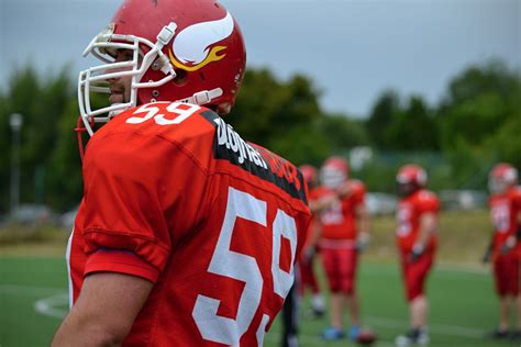 Free Images Field Red Soccer Stadium Fun American Football Sports Courage
