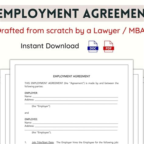 Employee Onboarding Contract Template Etsy