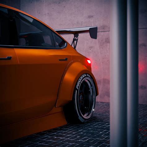 Jdm Slammed Widebody Tesla Model 3 Looking To Digitally Split Opinions