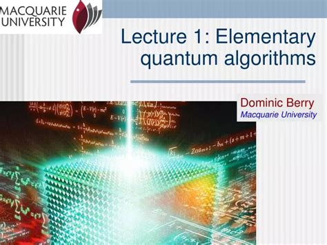 ppt lecture 1 elementary quantum algorithms powerpoint presentation