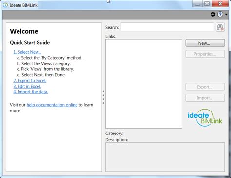 Getting Started Guide Ideate Bimlink Revit Add In