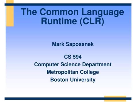 ppt common language runtime clr in framework powerpoint
