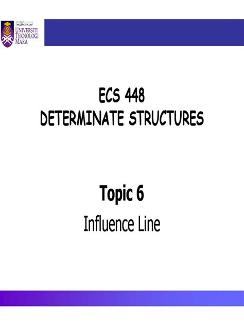 Determinate Structure Influence Line Notes Pdf Structural