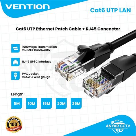 Vention Lan Cable Set Cat6 Gigabit Rj45 Premium Quality Ibe Connector
