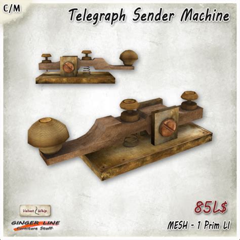 Second Life Marketplace Ginger Line Telegraph Sender Machine 1 Li