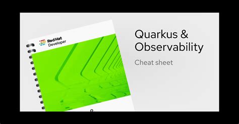 Quarkus And Observability Cheat Sheet Red Hat Developer