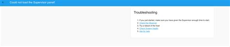 Supervisor Crashes All The Time Could Not Load The Supervisor Panel Home Assistant Os