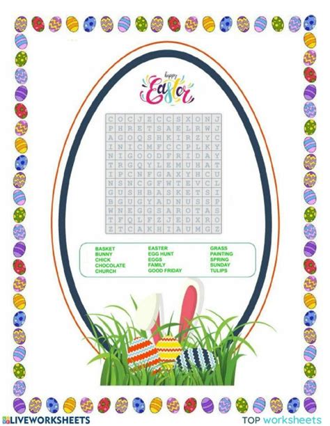 Happy Easter Interactive Worksheet Topworksheets