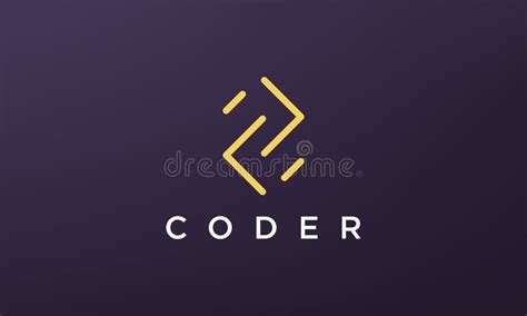 Programming Code Technology Logo In A Simple And Modern Style Stock