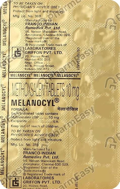 Melanocyl 10 Mg Tablet 40 Uses Side Effects Price And Dosage Pharmeasy