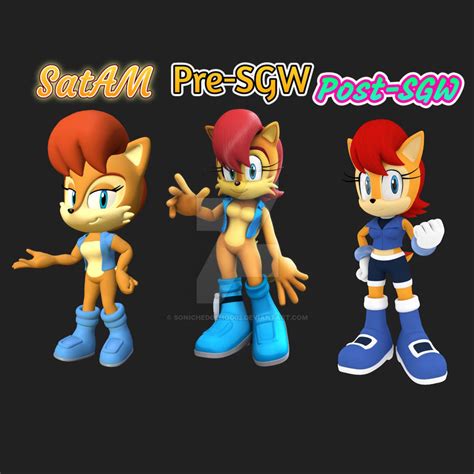 Sally Acorn Render Designs By Sonichedgehog02 On Deviantart