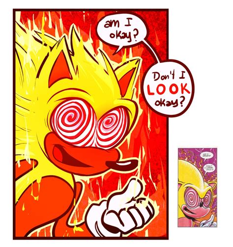 Fleetway Super Sonic Looks Like Hes On Drugs Which Is Fine By Me Art