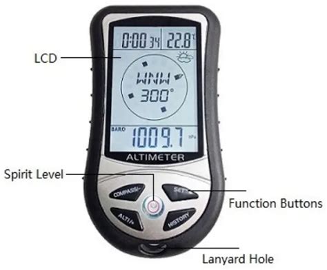 Qwert 8 In 1 Electronic Digital Multifunction Lcd Compass Altimeter