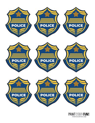 Printable Sheriff Badge Name Tags