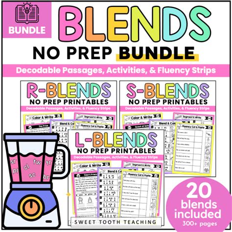 Letter Blends Worksheets Sor Shop Sweet Tooth Teaching