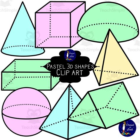 Pastel 3d Shapes Clip Art By Teach Simple