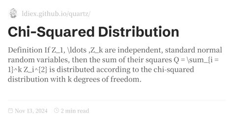 Chi Squared Distribution