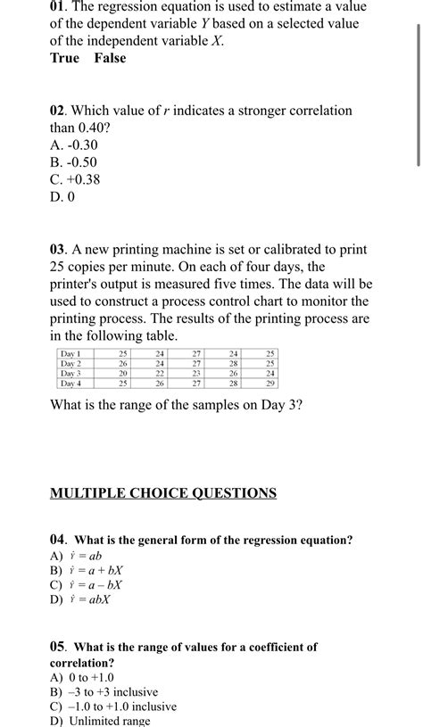 Solved The Regression Equation Is Used To Estimate A Value Chegg