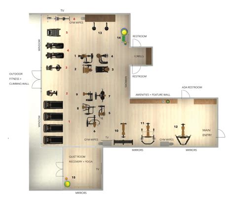 Fitness Center Design Layout