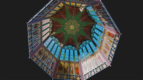 Medieval Church Octogon Top Stained Glass 3d Model By Gabrielgardiman