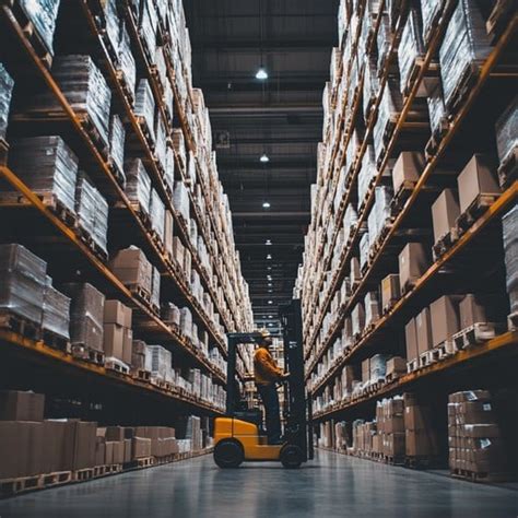 Free Warehouse Storage Efficiency Image Warehouse Forklift Boxes