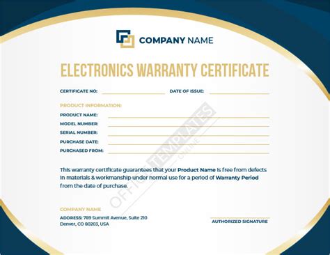 15 Free Warranty Certificate Templates For Ms Word