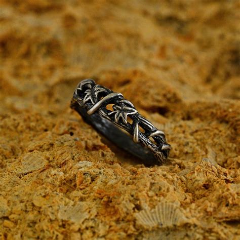 Fantasy Braided Tree Engagement Ring With Ivy Twig Leaf Unusual Women