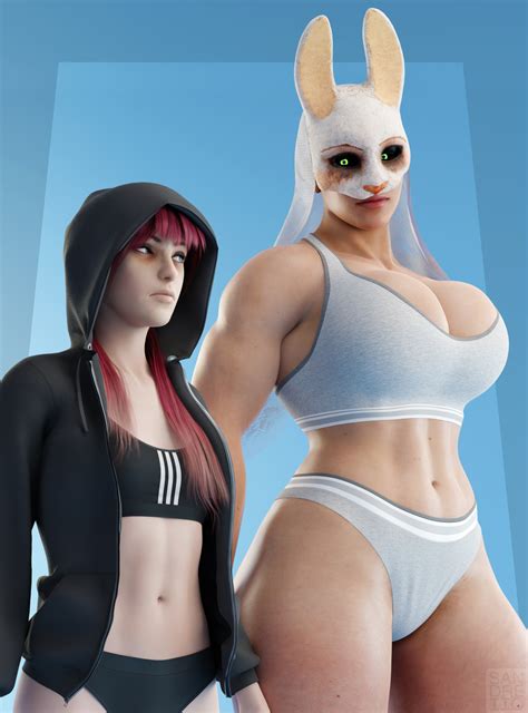 Rule 34 2girls Bra Breast Envy Dead By Daylight Hoodie Huntress Dead